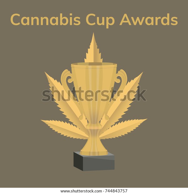 Cannabis Cup Awards Gold Cup Vector Stock Vector (Royalty Free ...