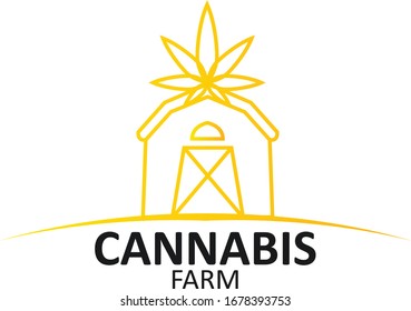 Cannabis Farm Logo Vector Design Stock Vector (Royalty Free) 1678393753 ...