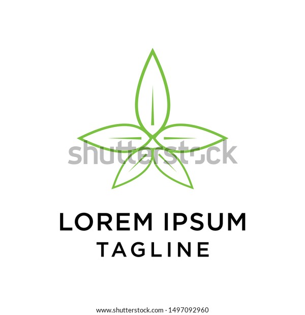Cannabis Flower Logo Design Vector 스톡 벡터(로열티 프리) 1497092960 | Shutterstock