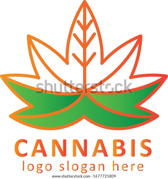 Cannabis Hemp Logo Vector Design Stock Vector (Royalty Free) 1677725809 ...