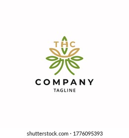 Cannabis Hemp Thc Letter Initials Logo Stock Vector (Royalty Free ...