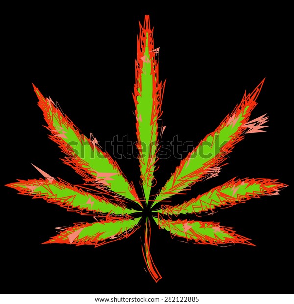 Cannabis Leaf Abstract Style Stock Vector (Royalty Free) 282122885