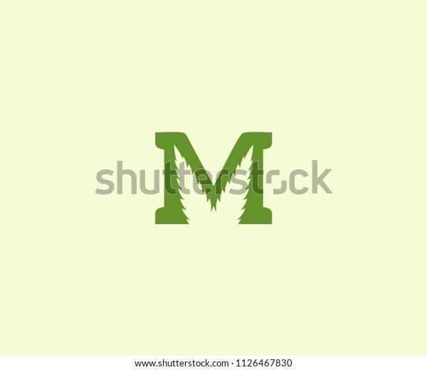 Cannabis Logo Icon Vector Letter M Stock Vector (Royalty Free) 1126467830