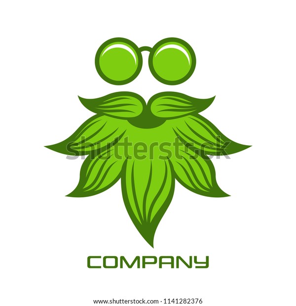 Cannabis Man Logo Stock Vector (Royalty Free) 1141282376