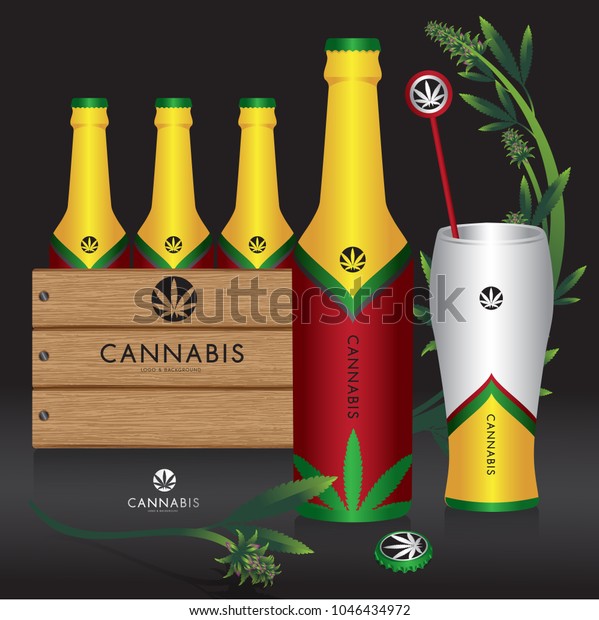 Cannabis Marijuana Packaging Product Label Logo Stock Vector (Royalty ...
