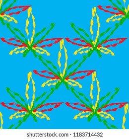 Cannabis Pattern Leaves Hemp Style Reggae Stock Vector (Royalty Free ...
