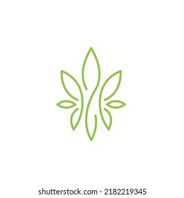 Cannabis Simple Clean Logo Your Company Stock Vector (Royalty Free ...