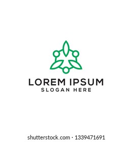 Cannabis Triangle Logo Icon Template Stock Vector (Royalty Free ...