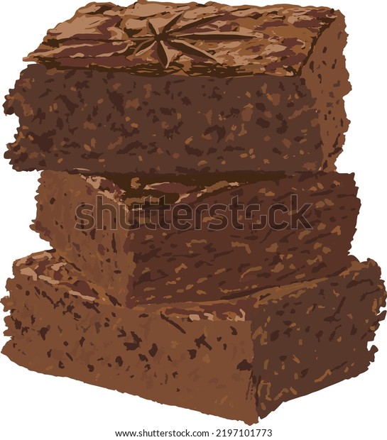 Cannabis Weed Brownie Stack Realistic Vector Stock Vector (Royalty Free ...