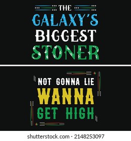 Cannabis Weed Typography Vector Tshirt Stock Vector (Royalty Free ...