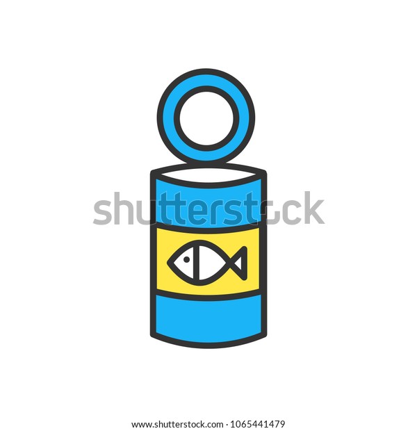 Canned Fish Icon Vector Canned Fish Stock Vector (Royalty Free ...