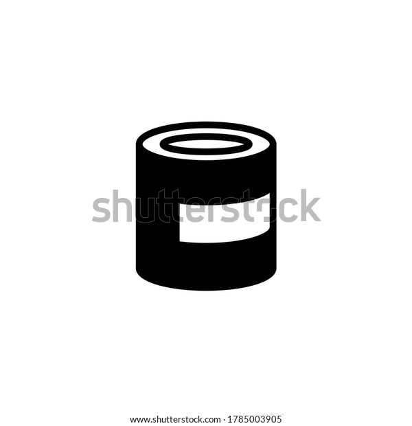 Canned Goods Icon Black Flat Glyph Stock Vector (Royalty Free ...
