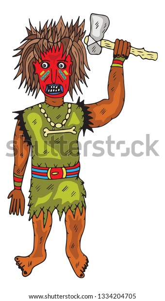 Cannibal Vector Illustration Stock Vector (Royalty Free) 1334204705 ...