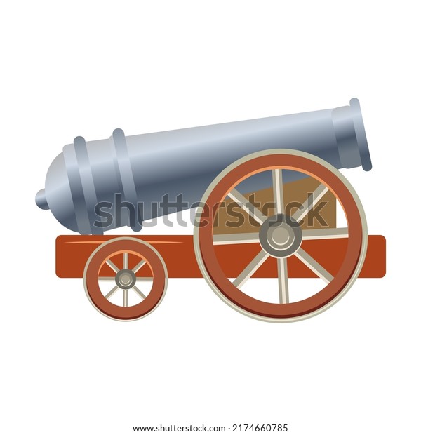 Cannon Cartoon Style Vector Illustration Old: เวกเตอร์สต็อก (ปลอดค่า ...