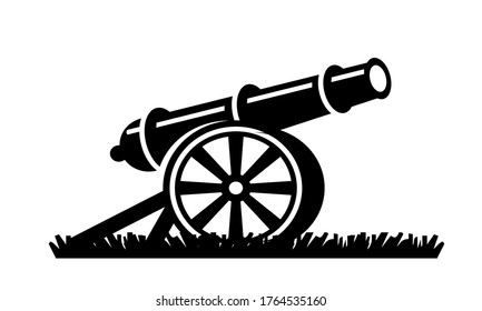 Cannon Vector Graphic Line Art Illustration Stock Vector (Royalty Free ...