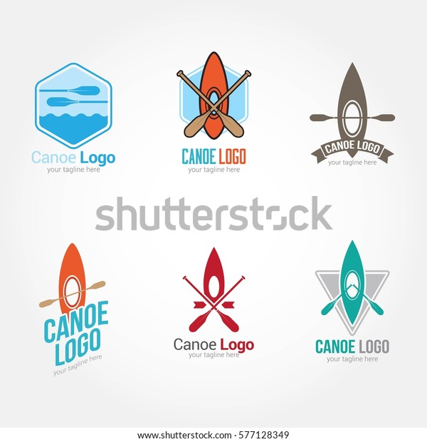 Canoe Logo Design Template Stock Vector (Royalty Free) 577128349 ...