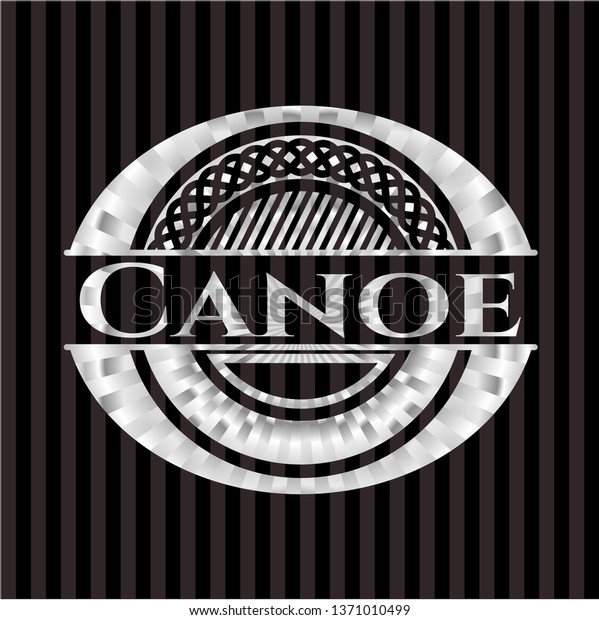 Canoe Silver Shiny Badge Stock Vector (Royalty Free) 1371010499 ...