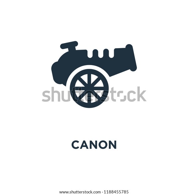 Canon Icon Black Filled Vector Illustration Stock Vector (Royalty Free ...