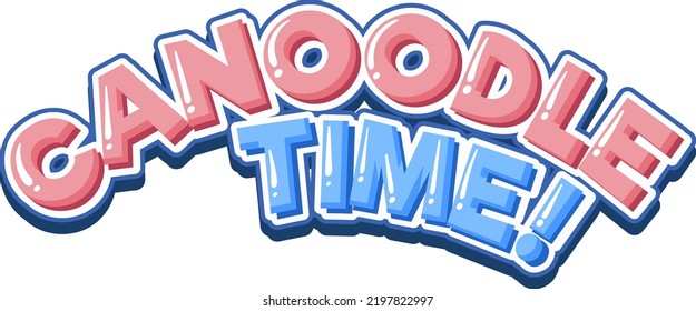 Canoodle Time Isolated Word Text Illustration Stock Vector (Royalty ...
