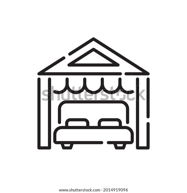 Canopy Vector Outline Icons Style Illustration Stock Vector (Royalty ...