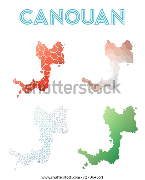 Canouan Polygonal Island Map Mosaic Style Stock Vector (Royalty Free ...