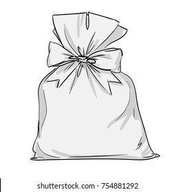 Canvas Sack Closeup Bag Vector Illustration: เวกเตอร์สต็อก (ปลอดค่า ...
