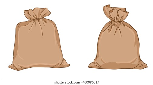 Canvas Sack Vector Canvas Bag Illustration Stock Vector (Royalty Free ...
