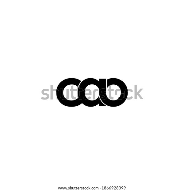 Cao Letter Original Monogram Logo Design Stock Vector (Royalty Free ...