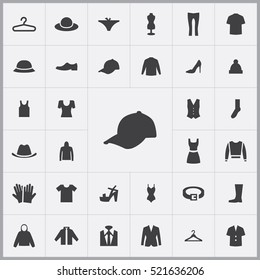 Cap Icon Clothes Icons Universal Set Stock Vector (Royalty Free ...