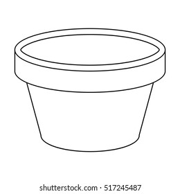 Empty Flower Pot Vector Template Cachepot Stock Vector (Royalty Free ...