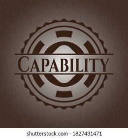 Capability Badge Wood Background Stock Vector (Royalty Free) 1827431471 ...