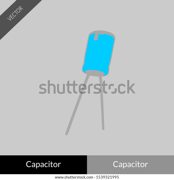Capacitor Electronic Part Vector Format Illustrated Stock Vector ...