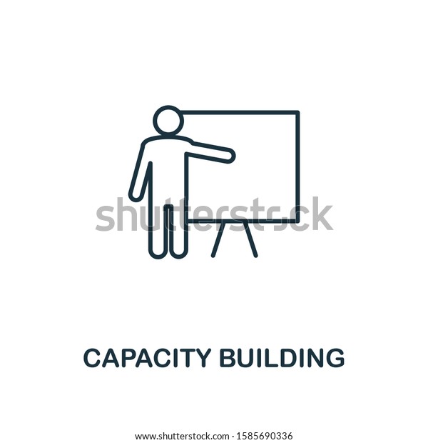 Capacity Building Icon Line Style Element Stock Vector (Royalty Free ...