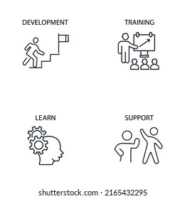 Capacity Building Icons Symbol Vector Elements Stock Vector (Royalty ...