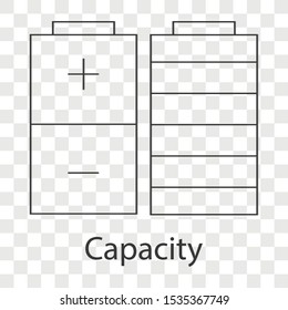 Capacity Icon Concept On Transparency Background Stock Vector (Royalty ...