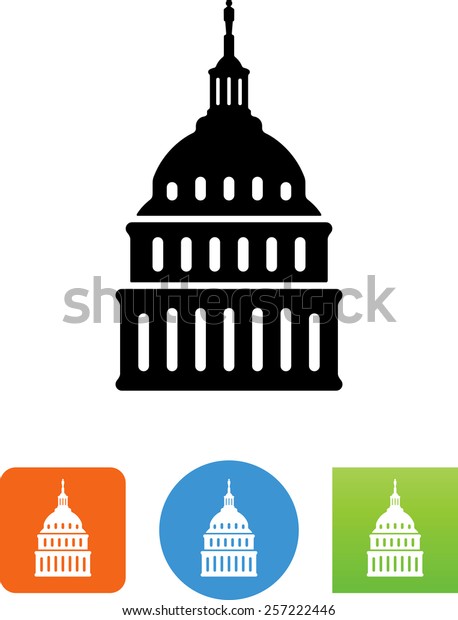 Capital Building Dome Icon Stock Vector (Royalty Free) 257222446 ...
