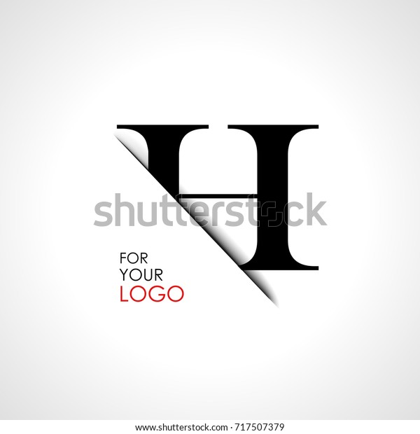 Capital H Letter Inserted Paper Slot Stock Vector (Royalty Free ...