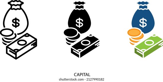 Capital Icon Vector Illustration Stock Vector (Royalty Free) 2127990182 ...