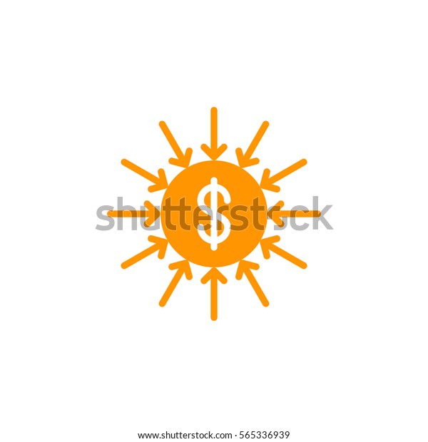 Capital Inflow Icon Vector Filled Flat Stock Vector (Royalty Free ...
