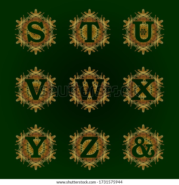 Capital Letter Alphabet Monogram Stock Vector (Royalty Free) 1731575944 ...