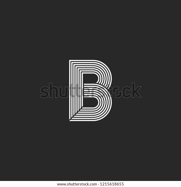 Capital Letter B Logo Monogram Mockup Stock Vector (Royalty Free ...