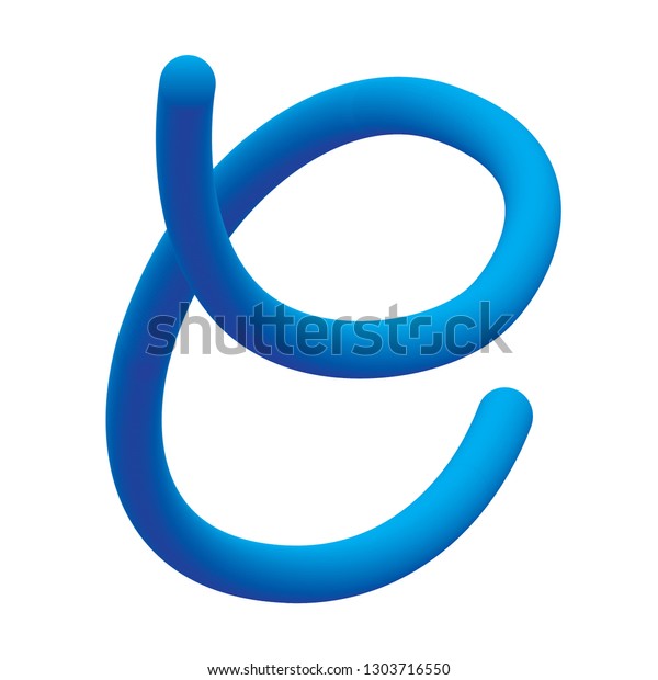 Capital Letter C Cursive Font Tube Stock Vector (Royalty Free) 1303716550