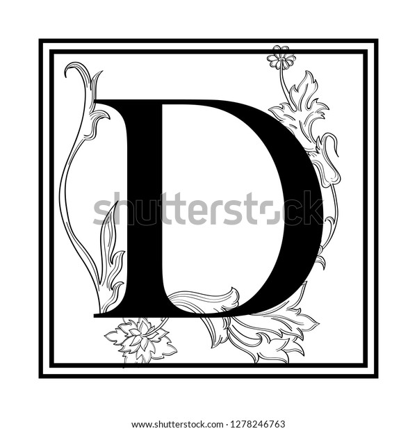 Capital Letter D Capital Letter Flourish Stock Vector (Royalty Free ...