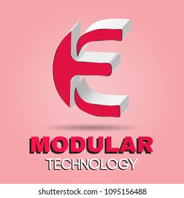 Capital Letter E 3d Logo Design Stock Vector (Royalty Free) 1095156488 ...