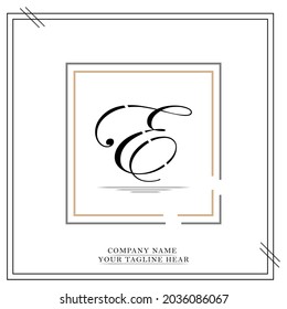 Capital Letter E Vector Logo Letter Stock Vector (Royalty Free ...