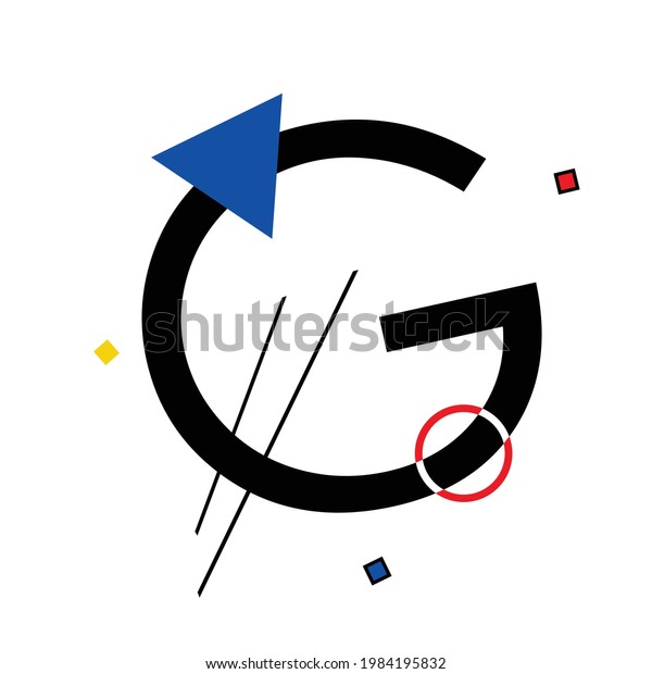 Capital Letter G Made Simple Geometric Stock Vector (Royalty Free ...