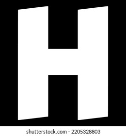 Capital Letter H Letter Vector Stock Vector (Royalty Free) 2205328803 ...
