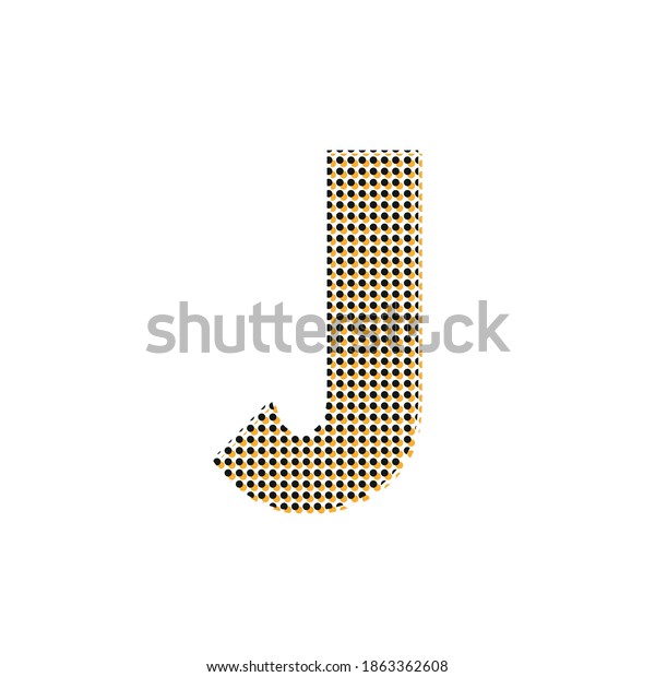 Capital Letter J Bold Dotted Texture Stock Vector (Royalty Free ...
