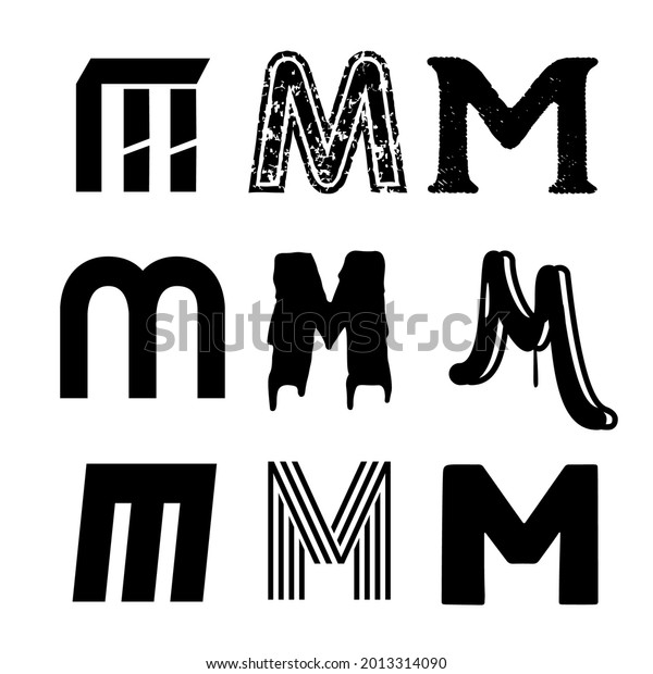 Capital Letter M Alphabet Design Stock Vector (Royalty Free) 2013314090 ...