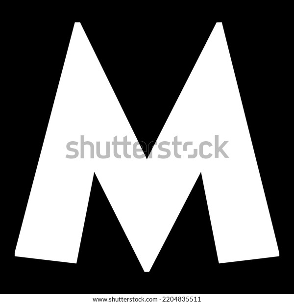 Capital Letter M Letter Vector Stock Vector (Royalty Free) 2204835511 ...